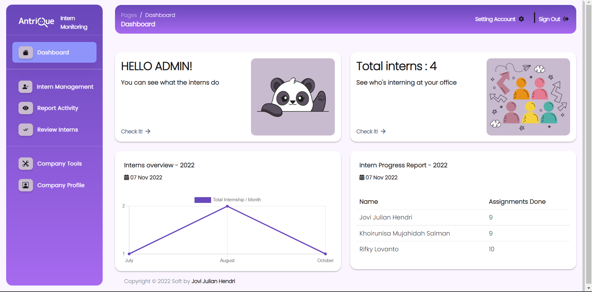 Jovi - Portfolio website